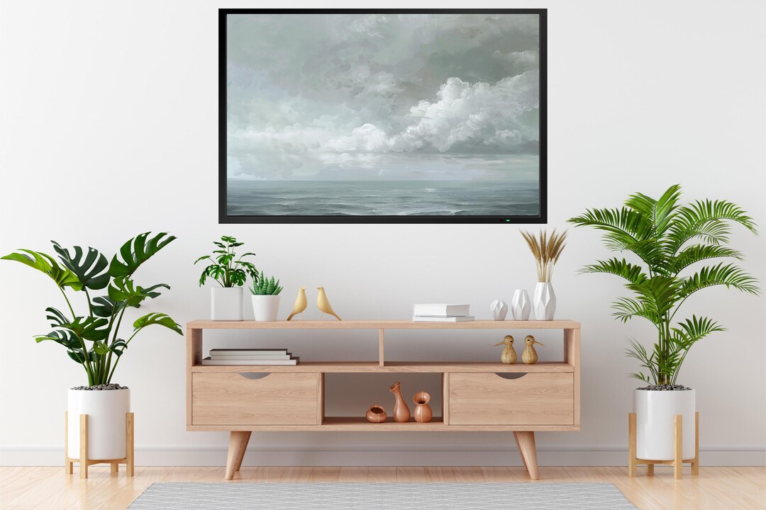 Frame TV Art Vintage Samsung Frame Minimalist Field Art Sketch Artwork ...