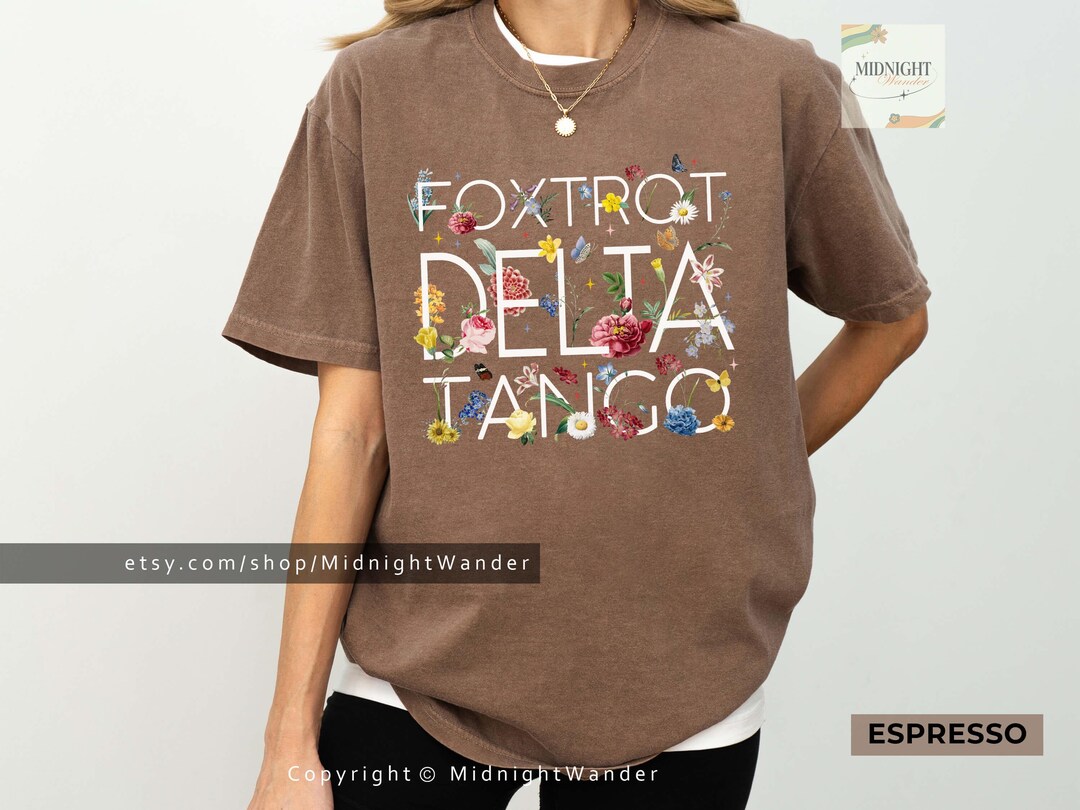 Comfort Colors Foxtrot Delta Tango Floral Shirt, Anti Fascism Shirts, Save Democracy Shirt ...