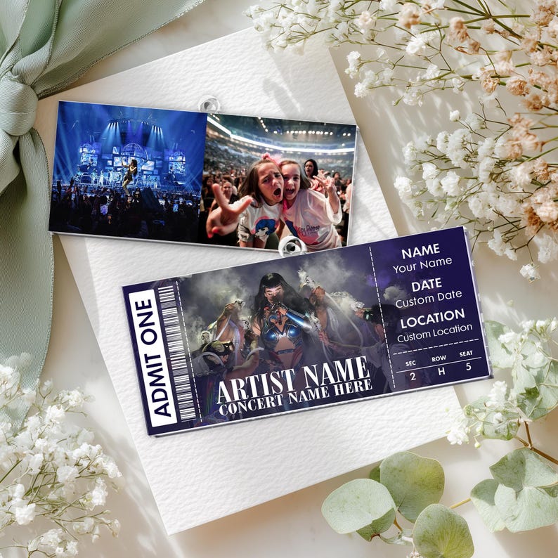 Personalized Acrylic Favorite Concert Ticket Ornament: Music Lover ...
