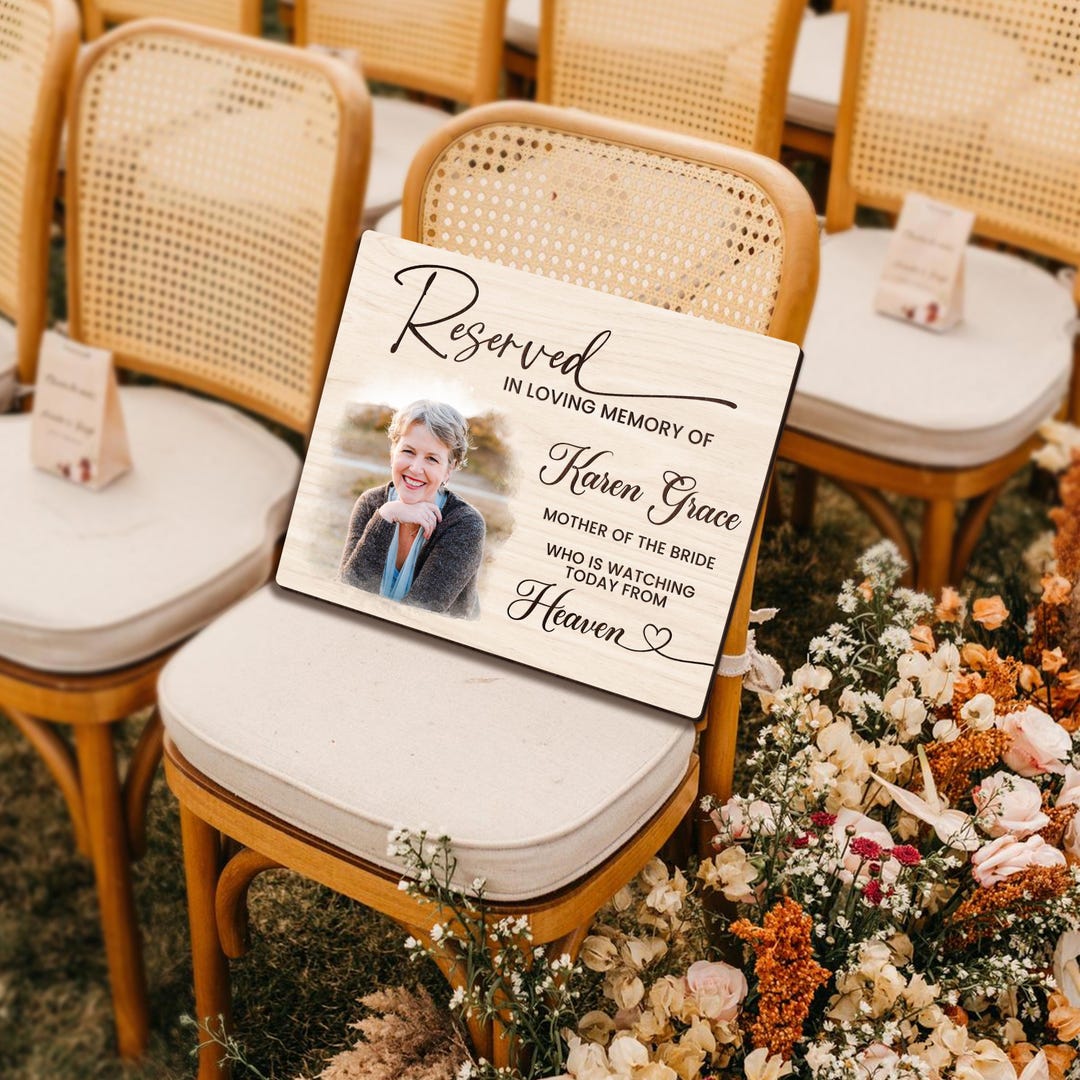 Personalized Memorial Chair Sign: Wedding Remembrance Plaque - Etsy