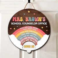 School Counselor Personalized 3D Wooden Name Sign, School Psychologists ...