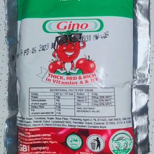 Tomato Paste - Gino Sachet (60g) - Etsy