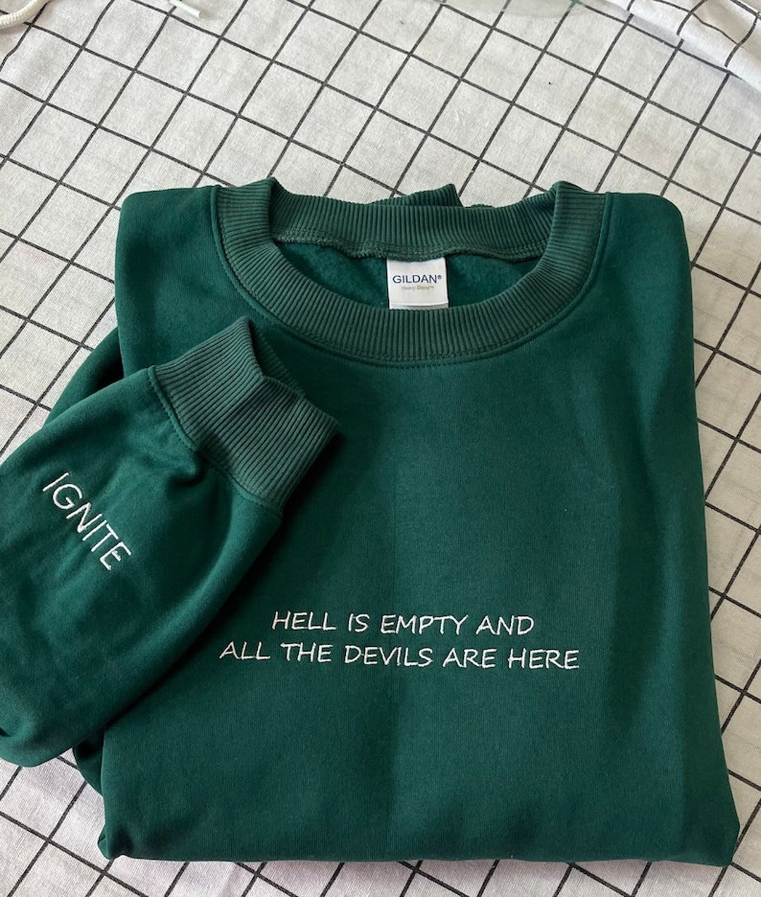 Shatter Me Aaron Warner Embroidered Sweatshirt IGNITE Hell is Empty and ...