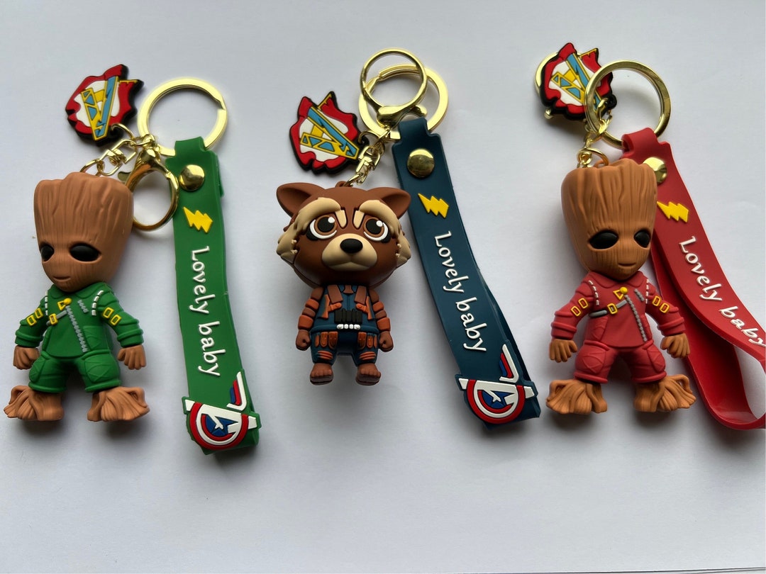 Guardian of the Galaxy GROOT ROCKET Keyring Keychain brand New - Etsy
