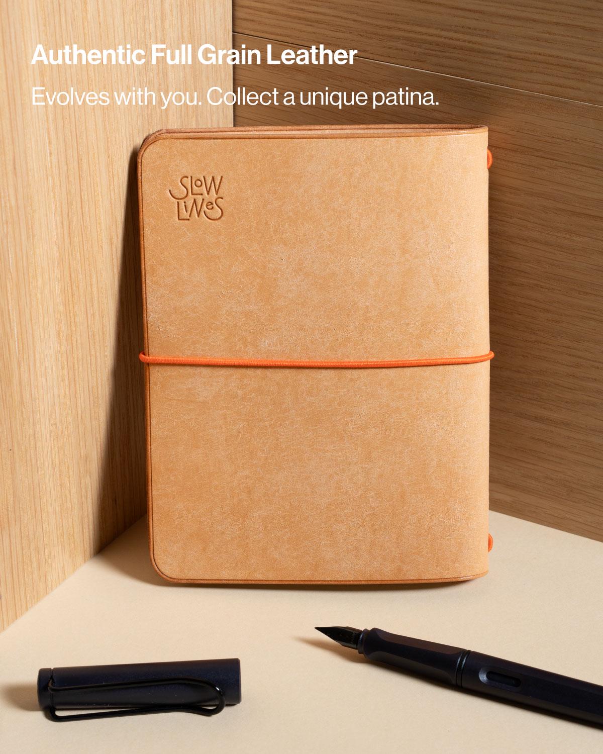 Leather A6 Notebook Cover, Refillable Journal Jacket, Personalized ...