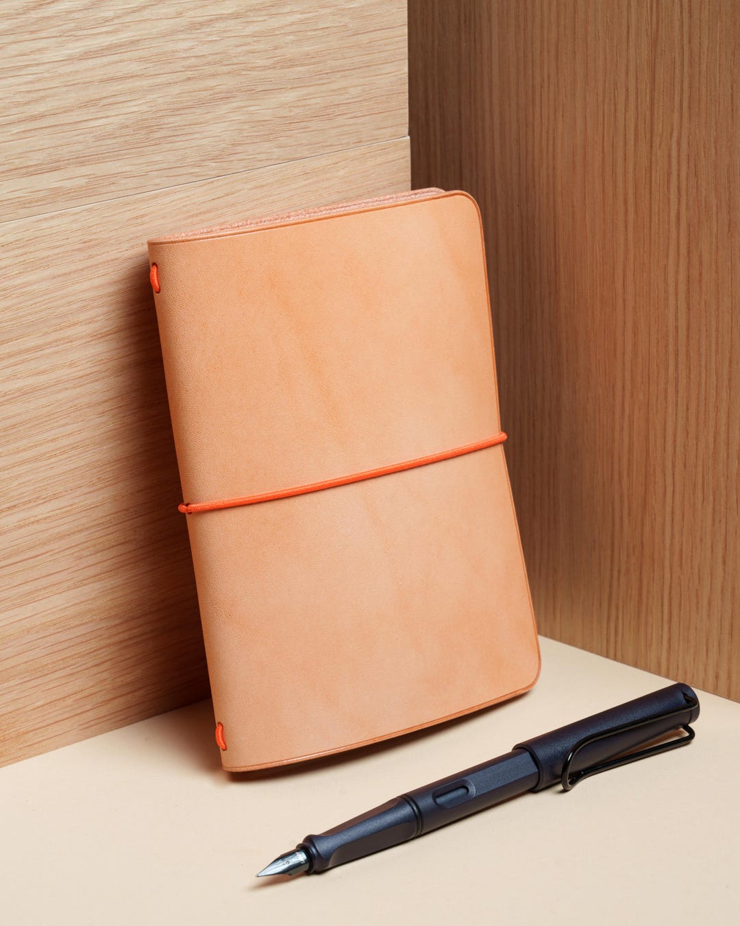 Natural Buttero Leather Bifold Case A5 A6 Cream Patina Hobonichi ...