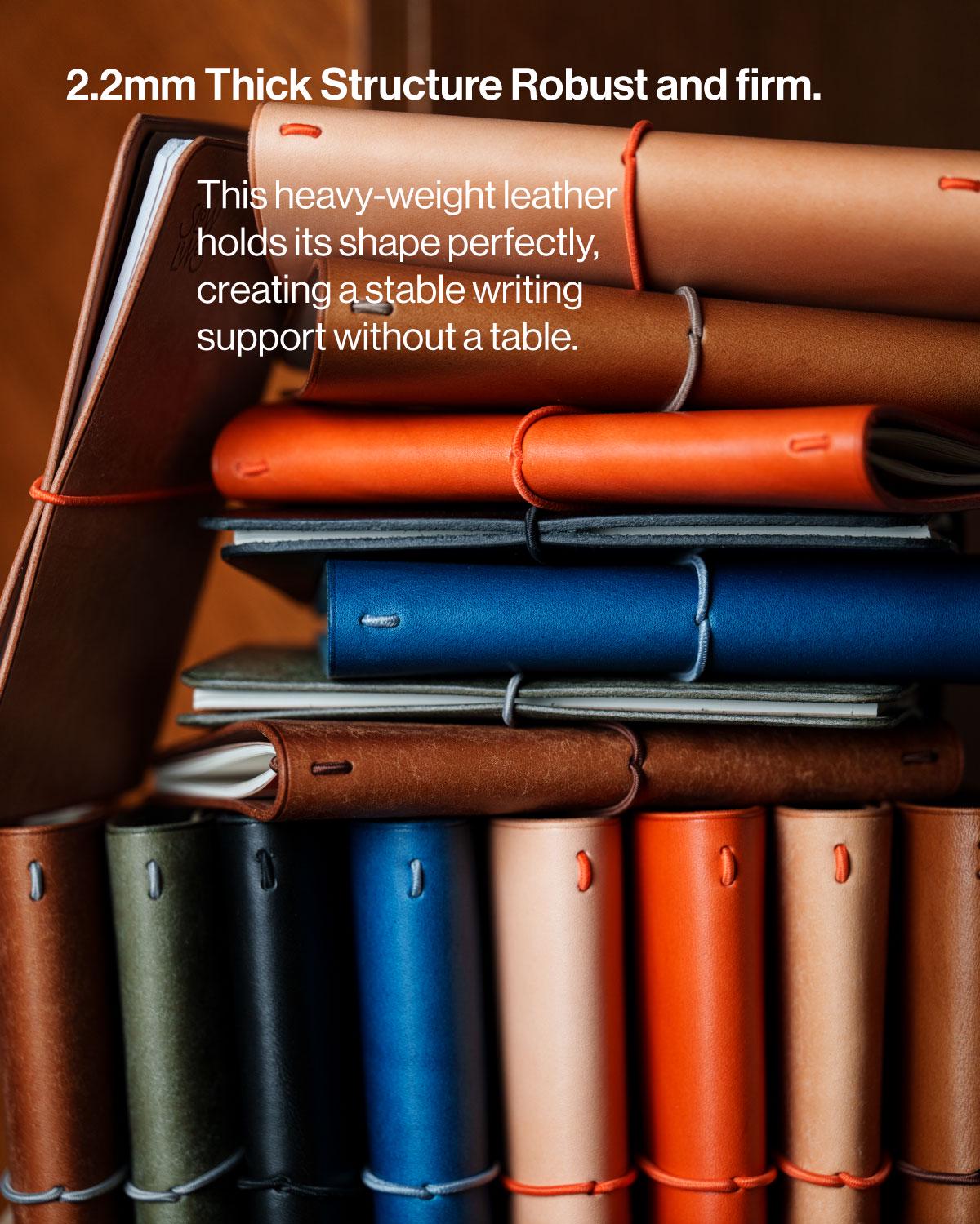 Personalized Leather A6 Notebook Cover, Natural Vegetable Tanned ...
