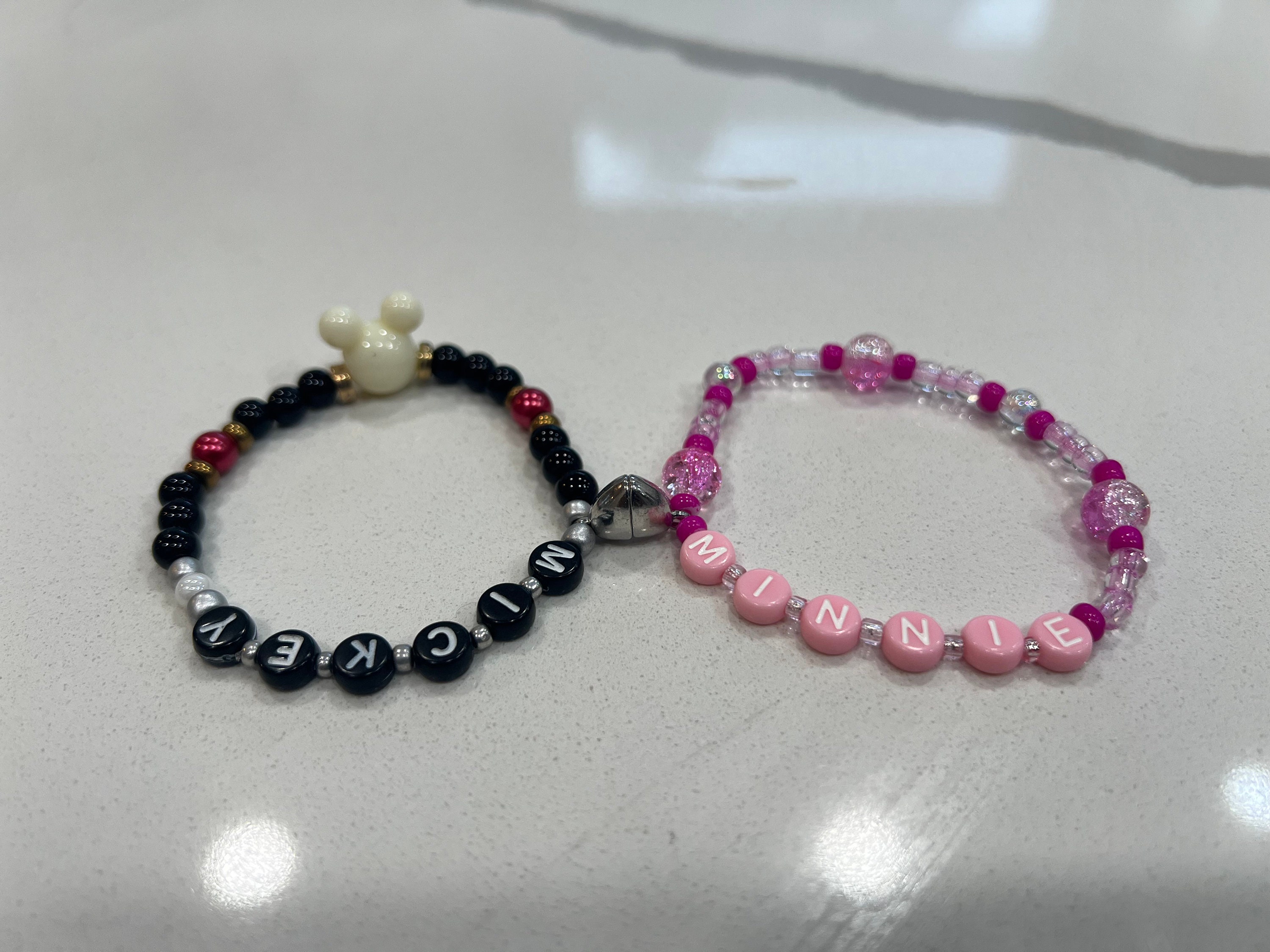 Minnie & Mickey Mouse Friendship Bracelet - Etsy