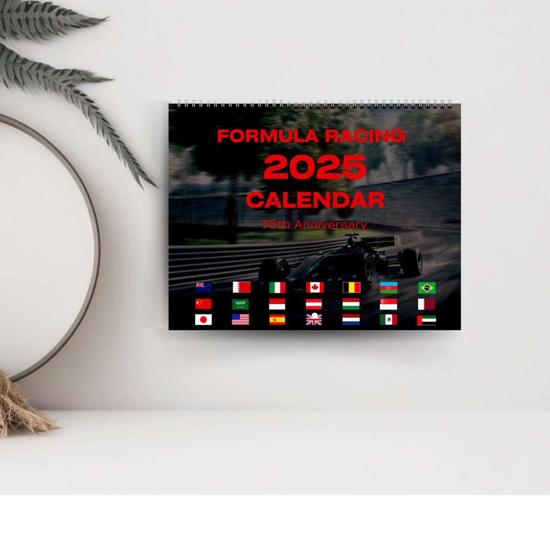 2025 Wall Calendars Formula Racing, A3 Monthly Planner & Schedule ...