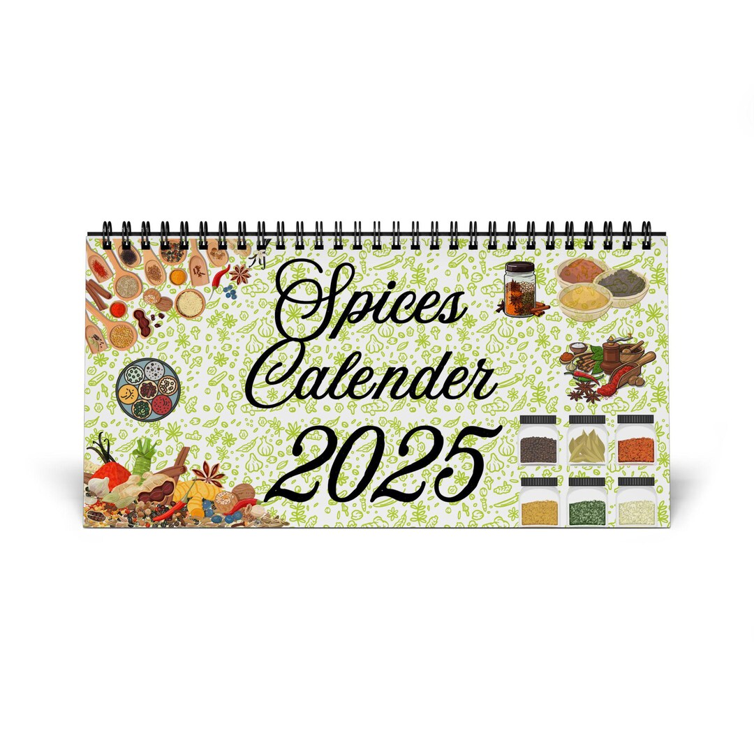 2025 Kitchen Calendar With Spice Grid Design - Stay Organized and ...