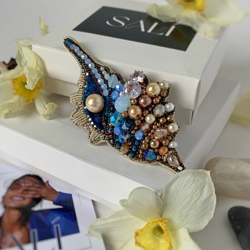 Seashell Brooch - Etsy