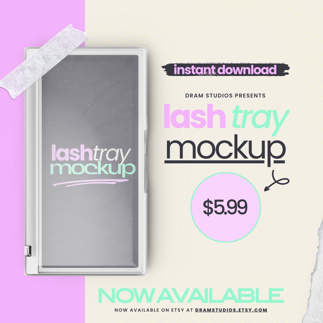 Lash Tray Mockup - Etsy