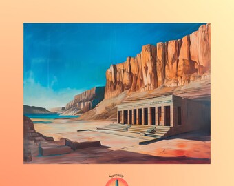 Ancient Egypt Landscape Painting, Egyptian Mythology, Egyptian Decor ...