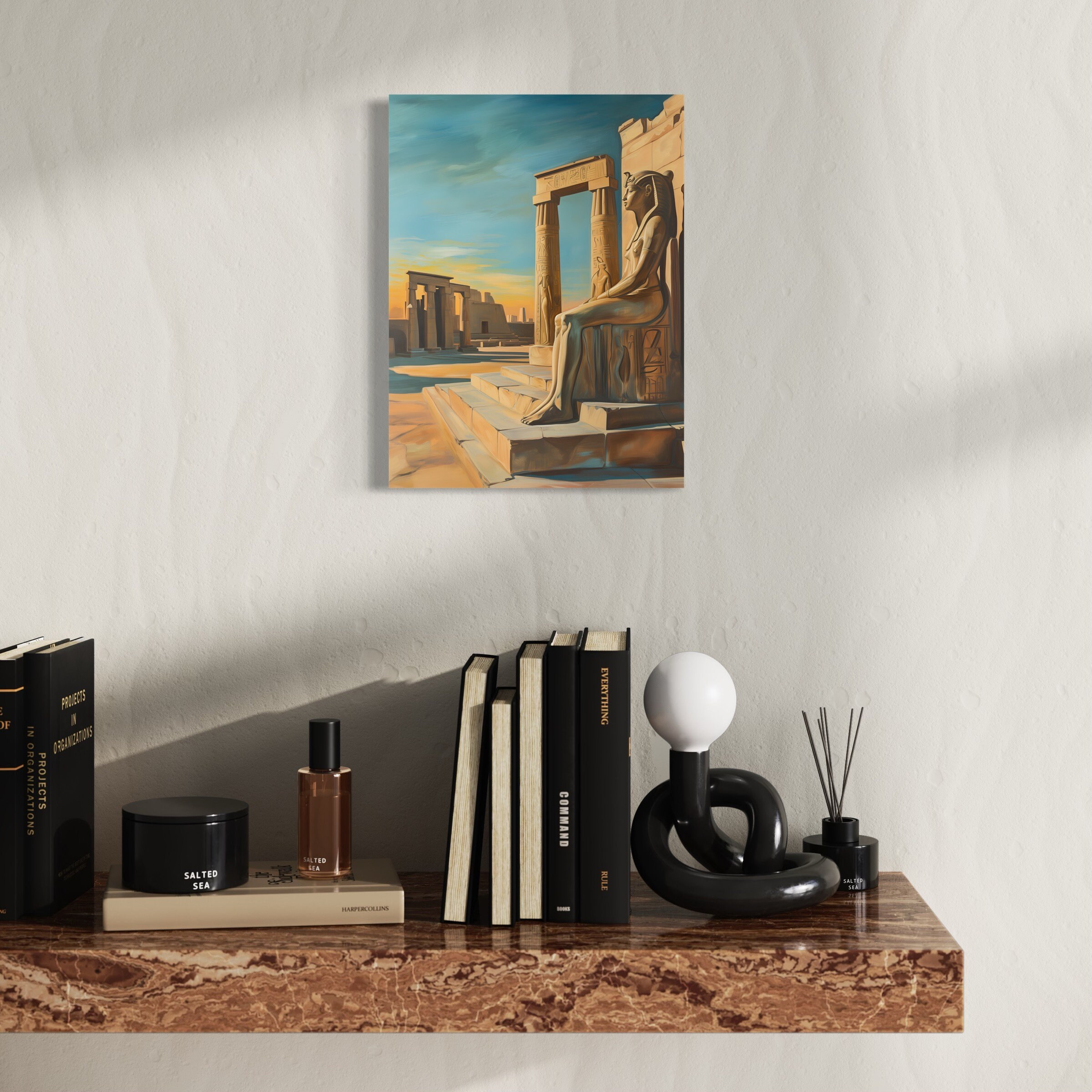 Ancient Egypt Landscape Painting, Egyptian Mythology, Egyptian Decor ...