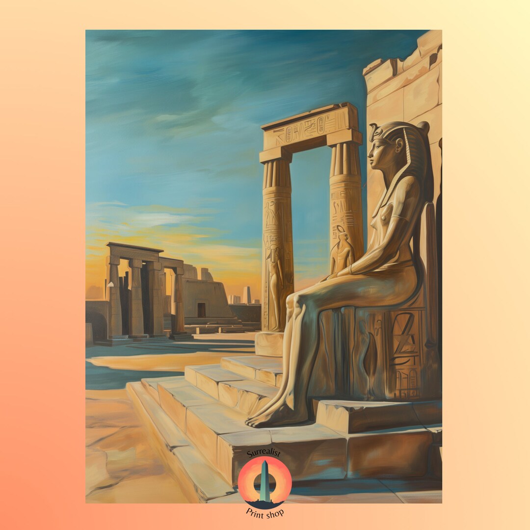 Ancient Egypt Landscape Painting, Egyptian Mythology, Egyptian Decor ...