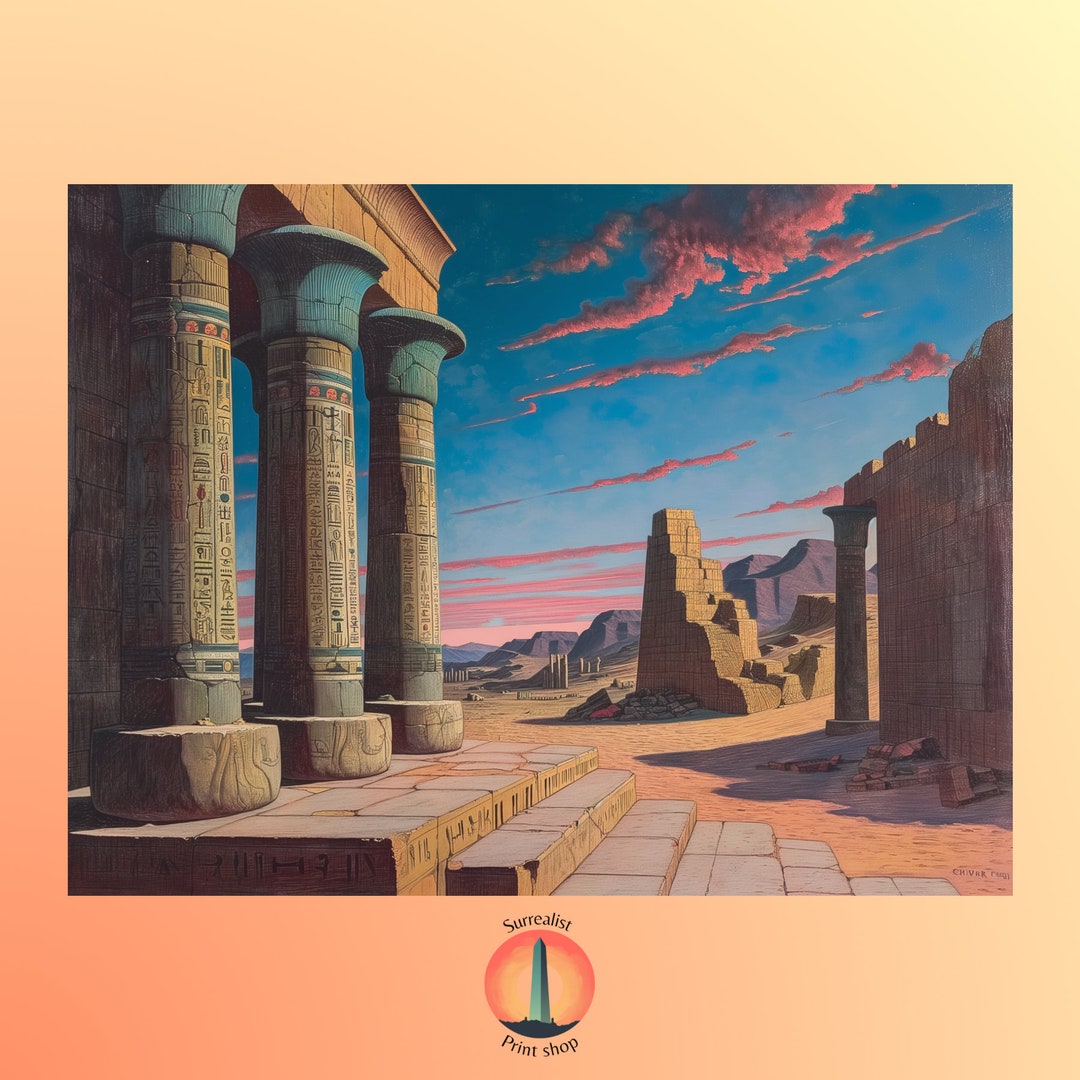 Ancient Egypt Landscape Painting, Egyptian Art, Egyptian Decor ...