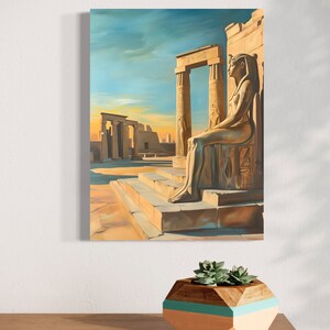 Ancient Egypt Landscape Painting, Egyptian Mythology, Egyptian Decor ...