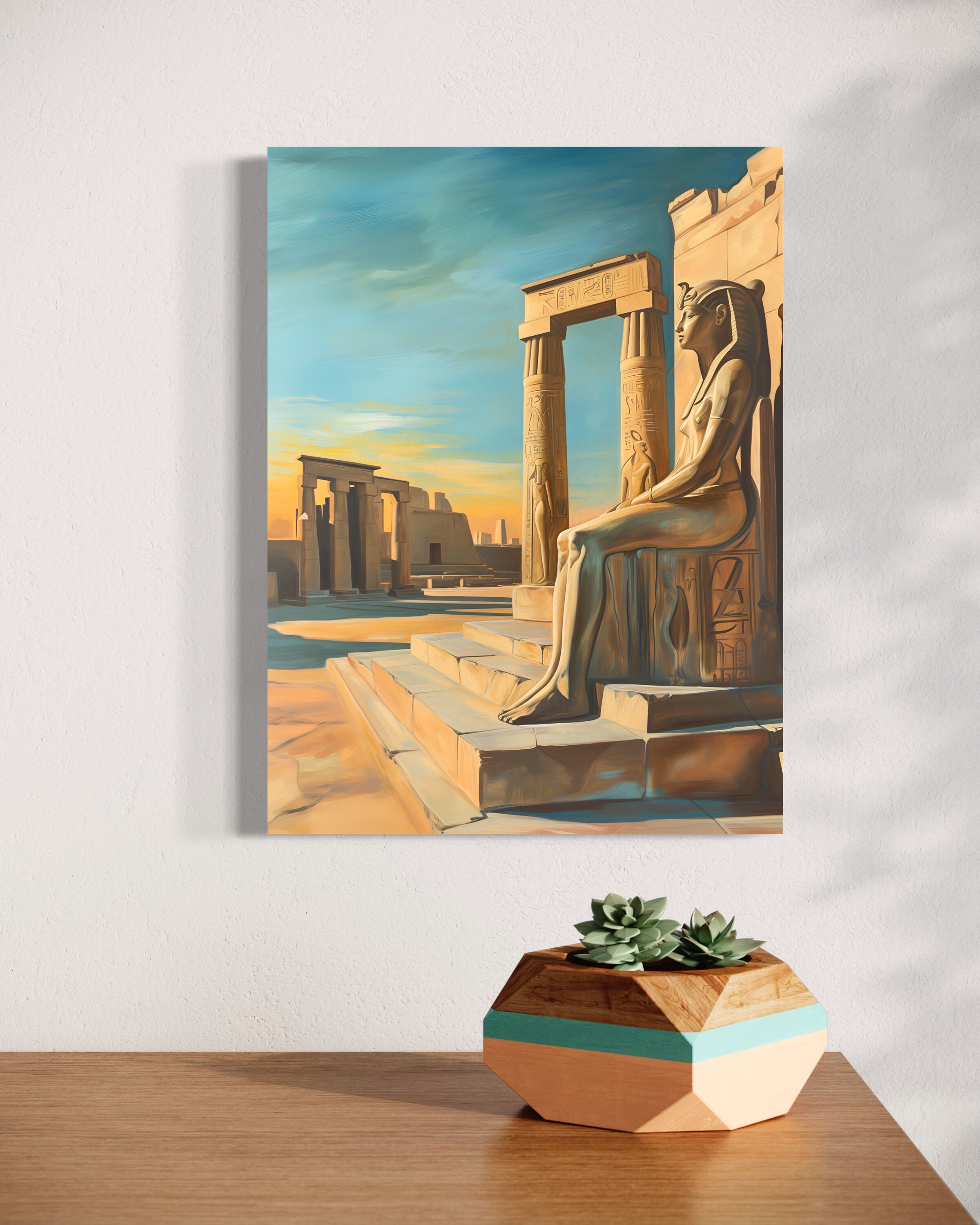 Ancient Egypt Landscape Painting, Egyptian Mythology, Egyptian Decor ...