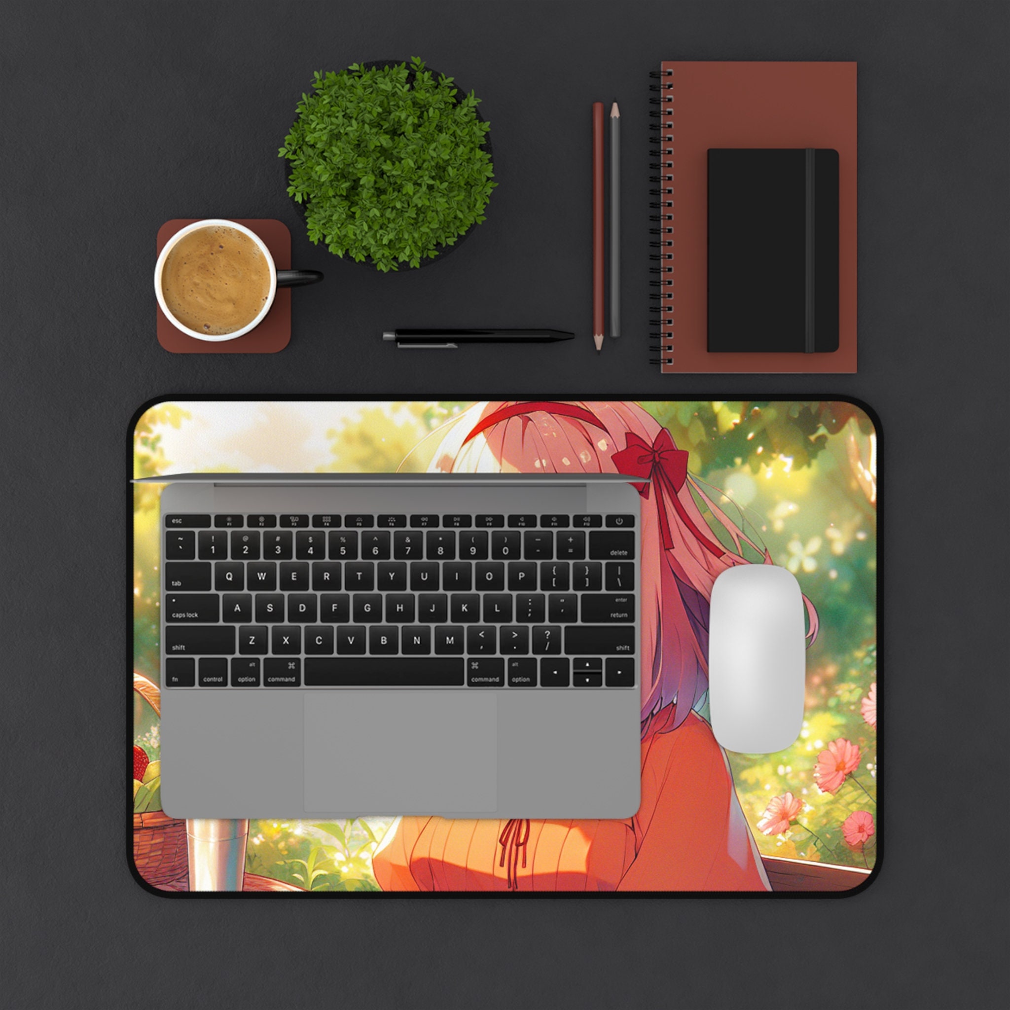 Waifu Anime Desk Mat Anime Deskmat Japanese Desk Mat Anime Character ...