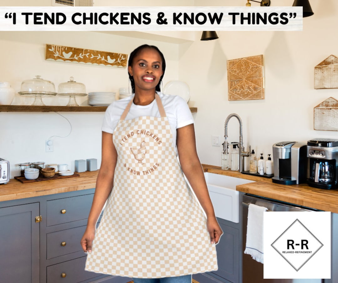 Apron Chicken Tender Gift for Mom Sister Raising Chicken Kitchen Apron ...