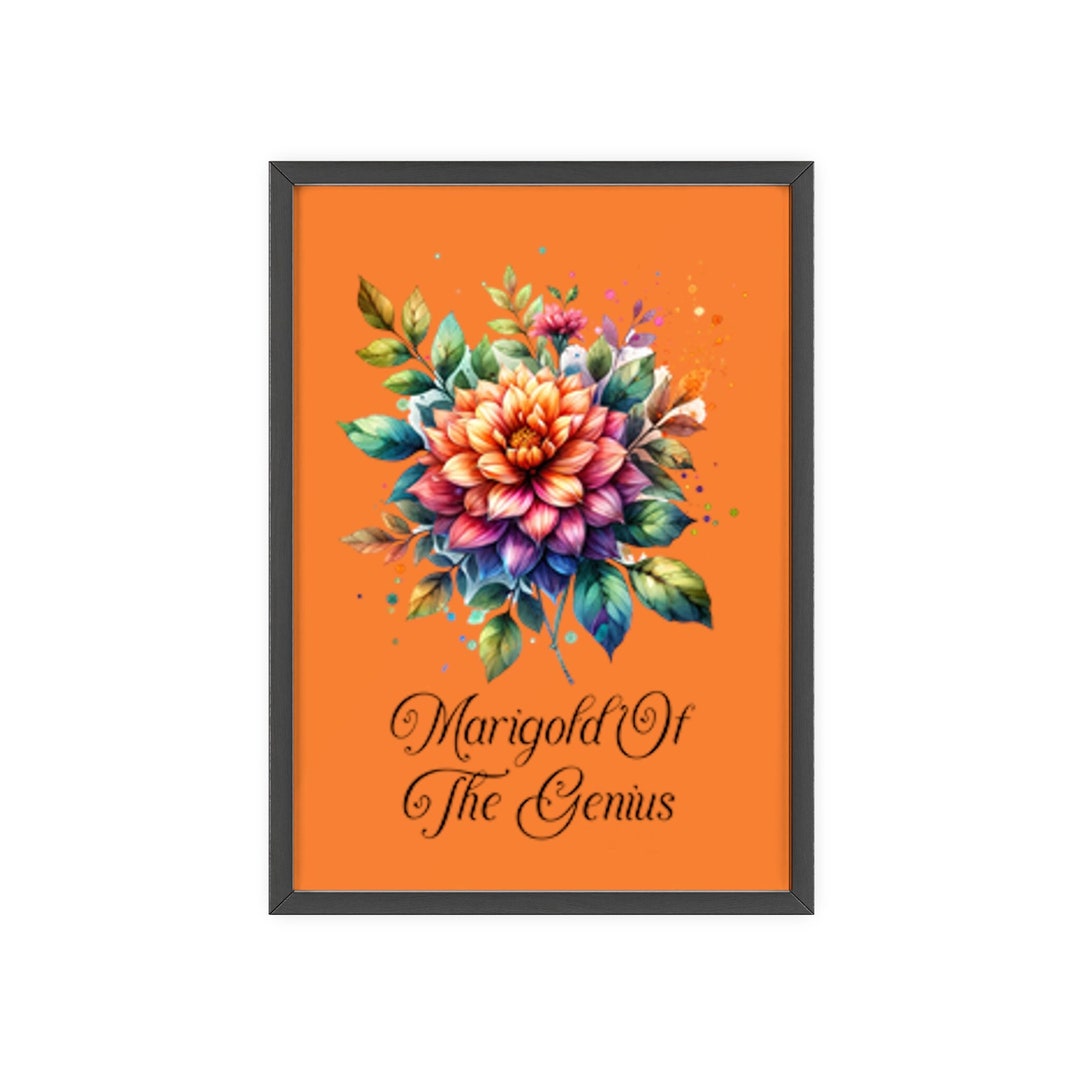 October Birth Flower, Marigold Design, October Art, Libra Gift, October ...