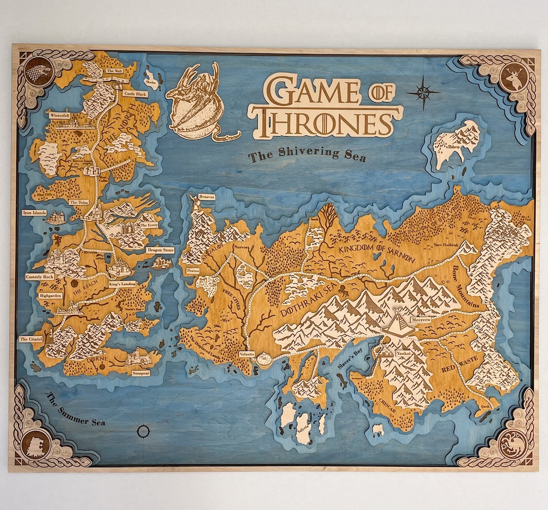 Game of Thrones Wood Map, Westeros Wooden Map, GOT Map, 3d Map of ... Game of Thrones Wood Map, Westeros Wooden Map, GOT Map, 3d Map of ...