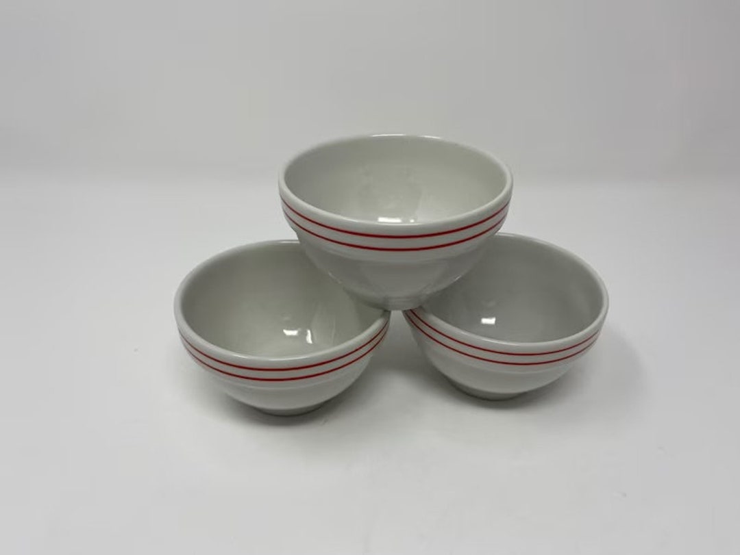 A Trio of Tiny Bowls, 70’s Monopoli Ceramic Bowls, Italian Vintage Ceramic Custard Bowls ...