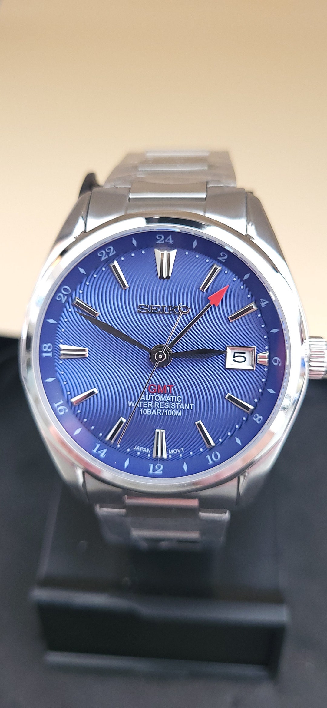 New Custom 39mm Mod Automatic GMT Watch Blue Dial NH34 - Etsy