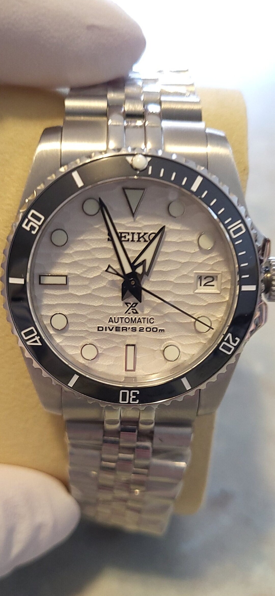 New Custom 36mm Automatic Dive Watch White Dial - Etsy