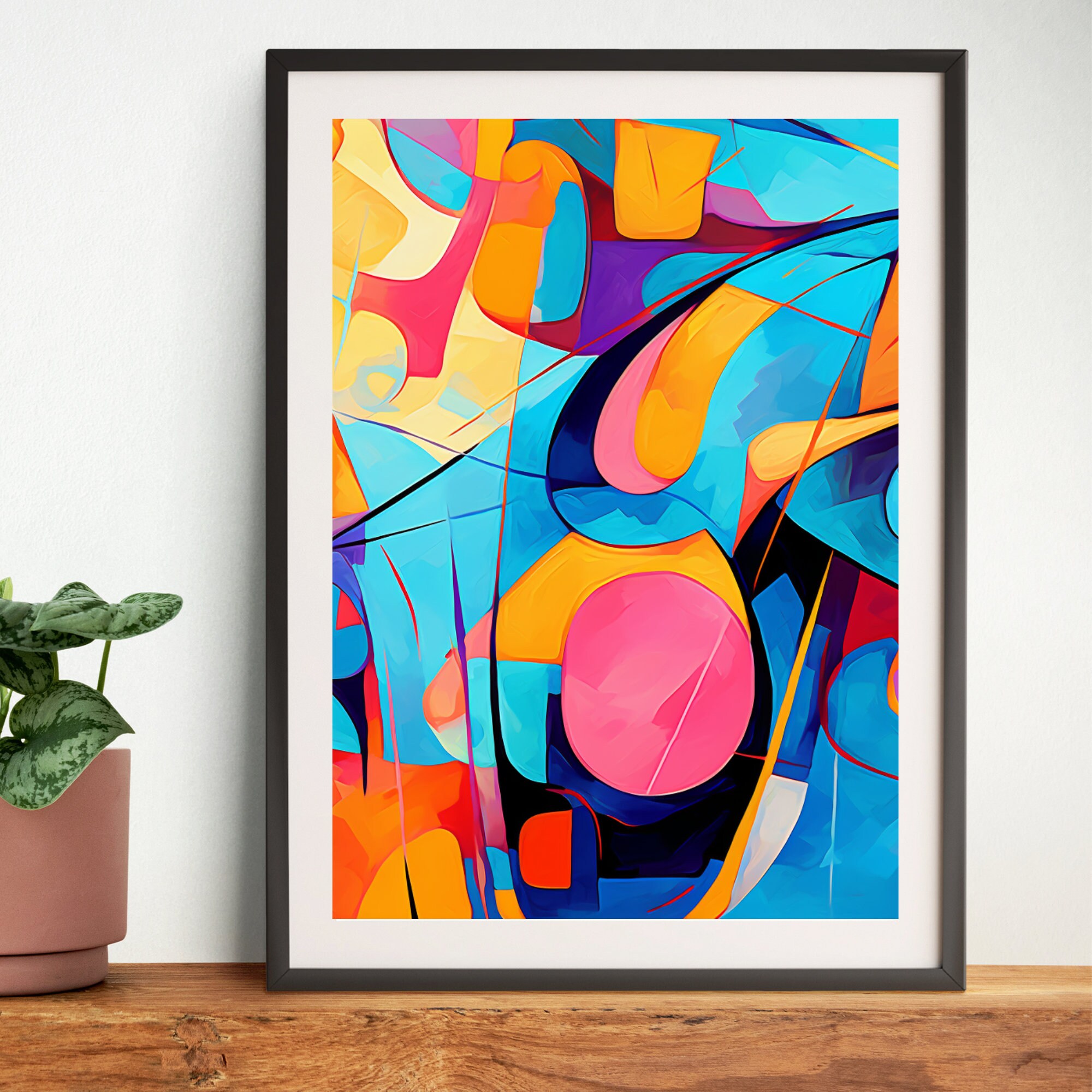 Chromatic Symphony Downloadable Abstract Print Modern Home Décor ...
