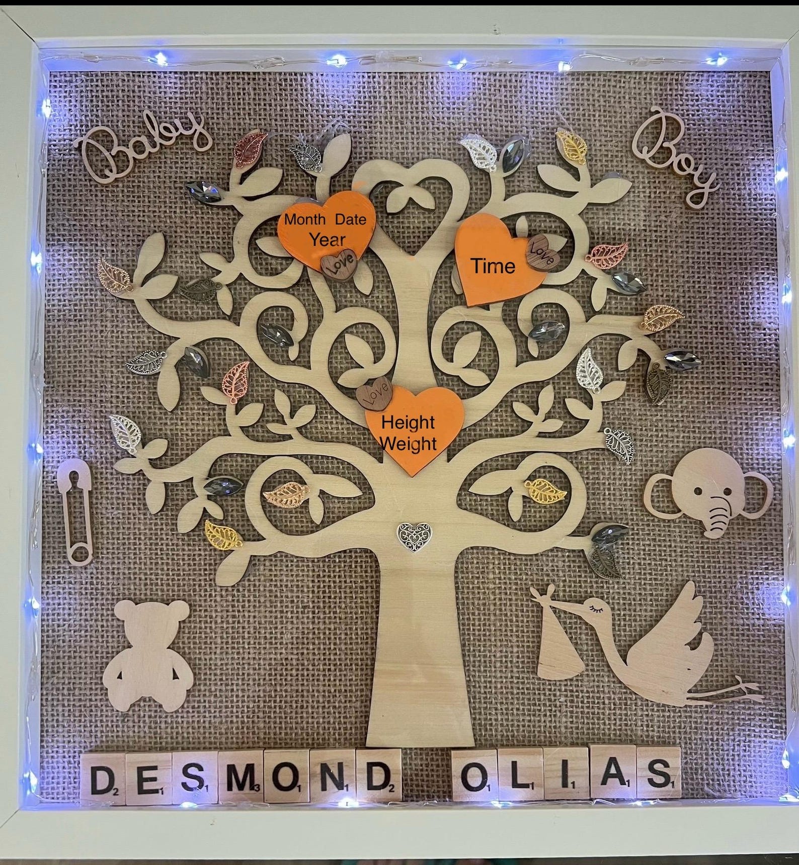 Personalized Baby Shadow Box Frame - Etsy