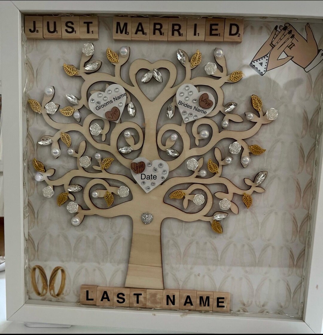 Personalized Wedding Day Shadow Box Frame - Etsy