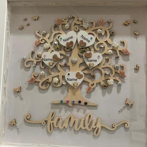 Personalized Family Tree Shadow Box Frame - Etsy