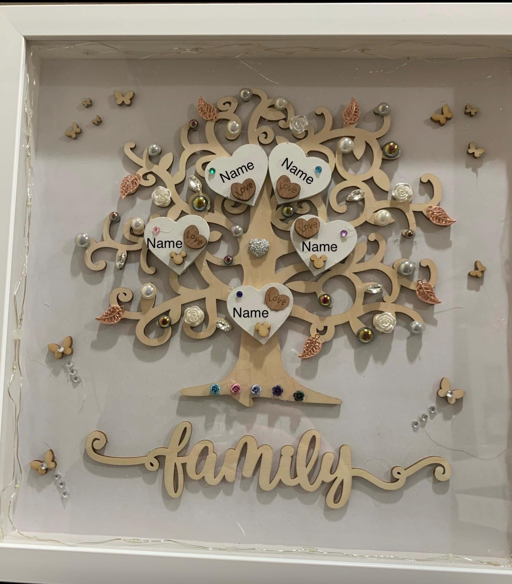 Personalized Family Tree Shadow Box Frame - Etsy