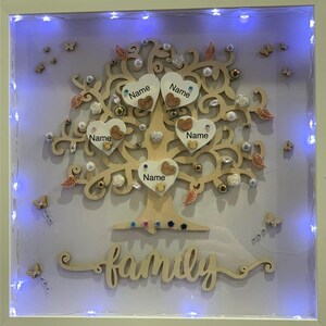 Personalized Family Tree Shadow Box Frame - Etsy