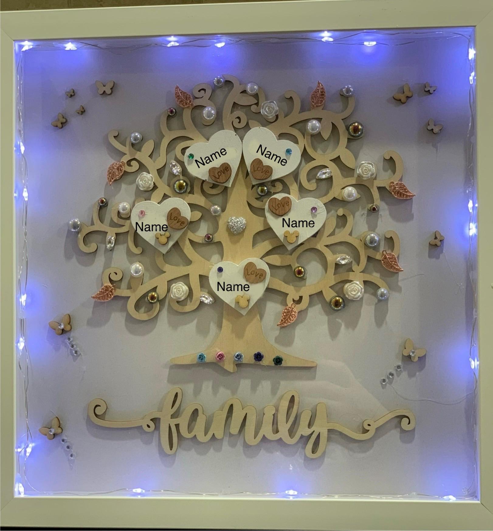 Personalized Family Tree Shadow Box Frame - Etsy