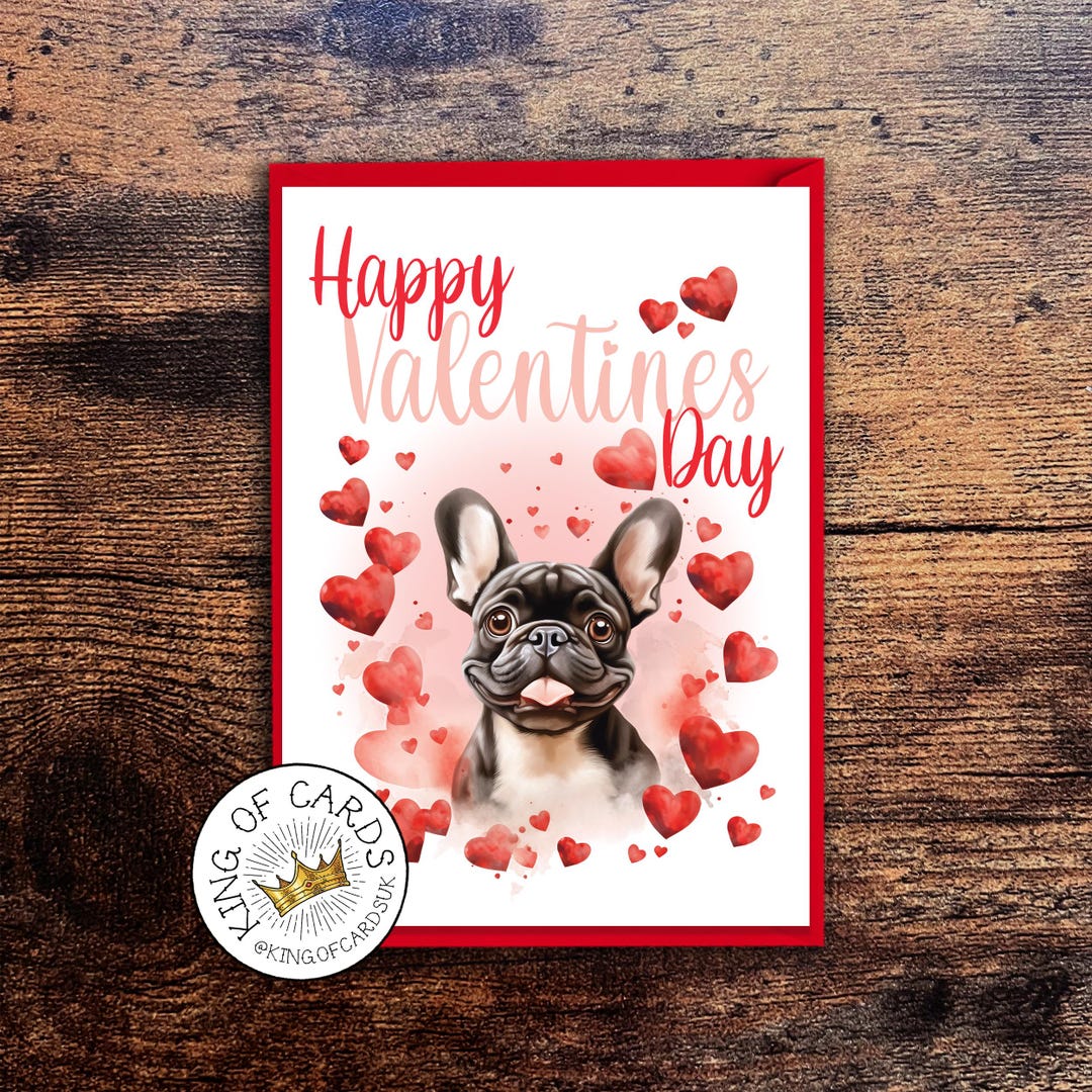 Frenchie Valentine's Day Card Cards for French Bulldog Lovers Love ...
