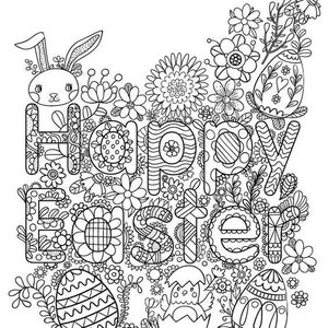 30 Easter Coloring Pages, Eater Coloring Book, Adult Coloring Pages ...