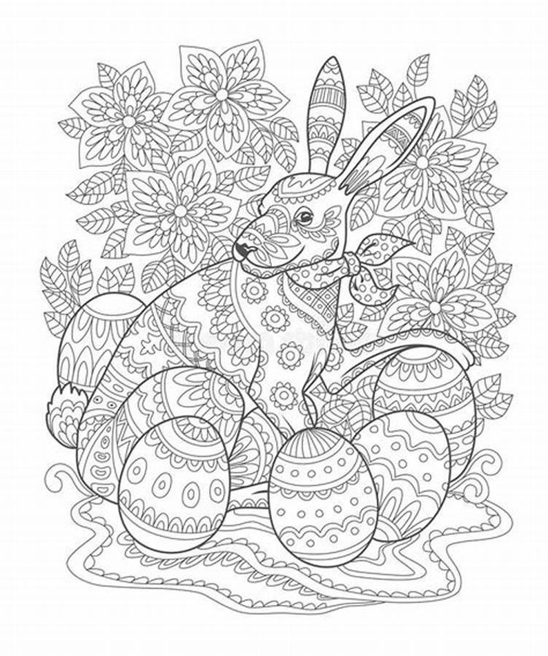 30 Easter Coloring Pages, Eater Coloring Book, Adult Coloring Pages ...