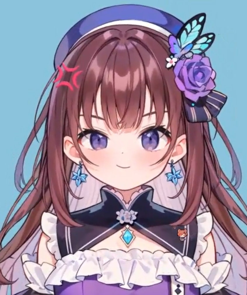 Fully Rigged Purple Dress Girl Vtuber Model - Etsy
