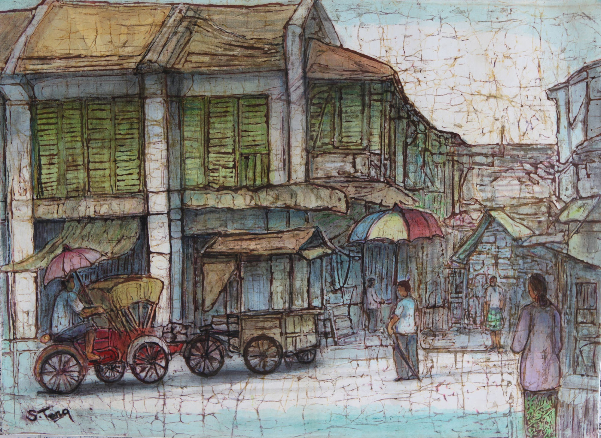 Heritage Site in Penang (batik Painting) by Chuah Siew Teng - Etsy