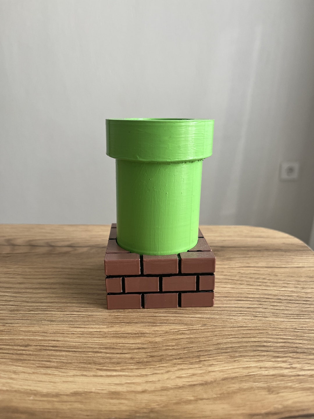 3D Printed Plumber-themed Planter | Hand-painted Pot | Unique Desk ...