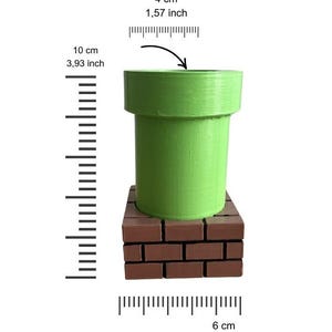 3D Printed Plumber-themed Planter | Hand-painted Pot | Unique Desk ...