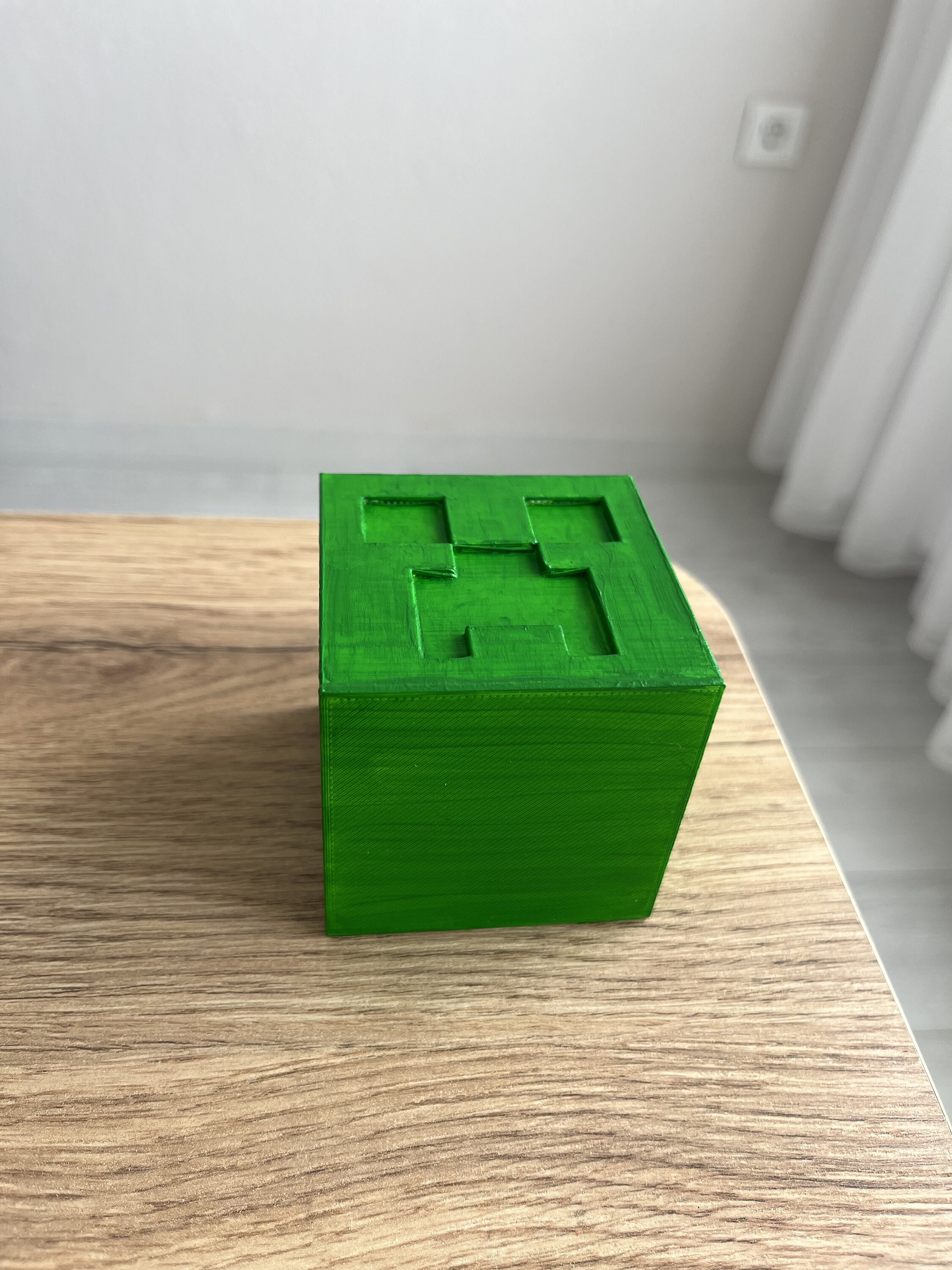3D Printed Minecraft Creeper Box Organizer, Succulent Planter, Desk ...