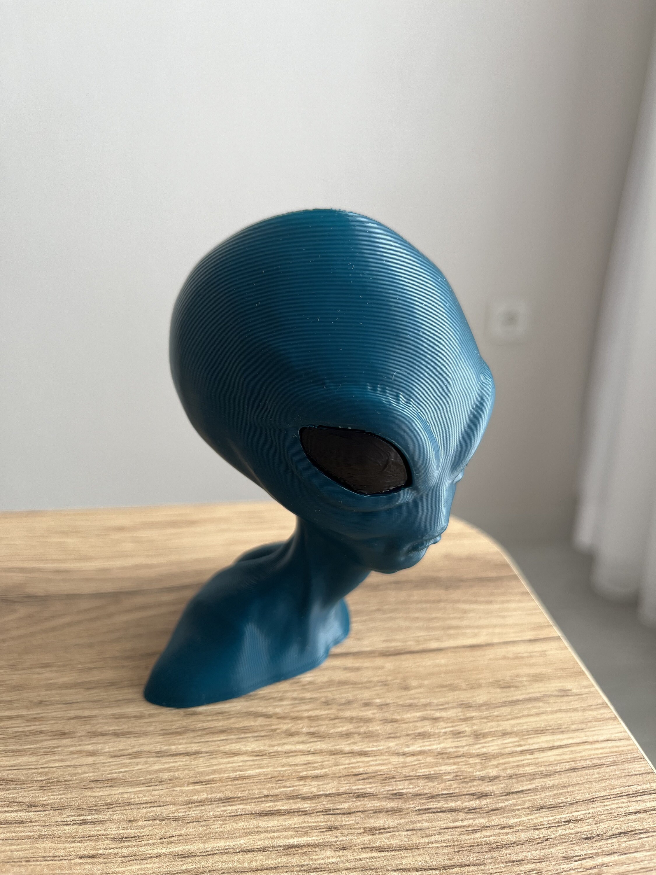 Extraterrestrial Alien Bust - 3D Printed Sci-fi Sculpture for ...