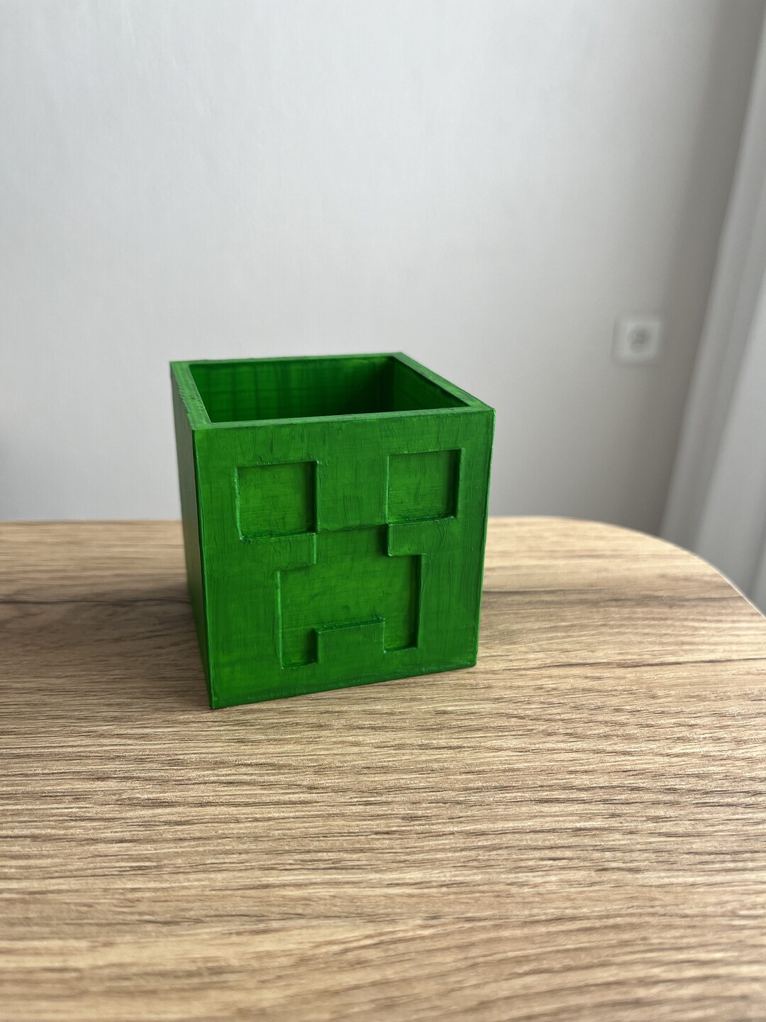 3D Printed Minecraft Creeper Box Organizer, Succulent Planter, Desk ...