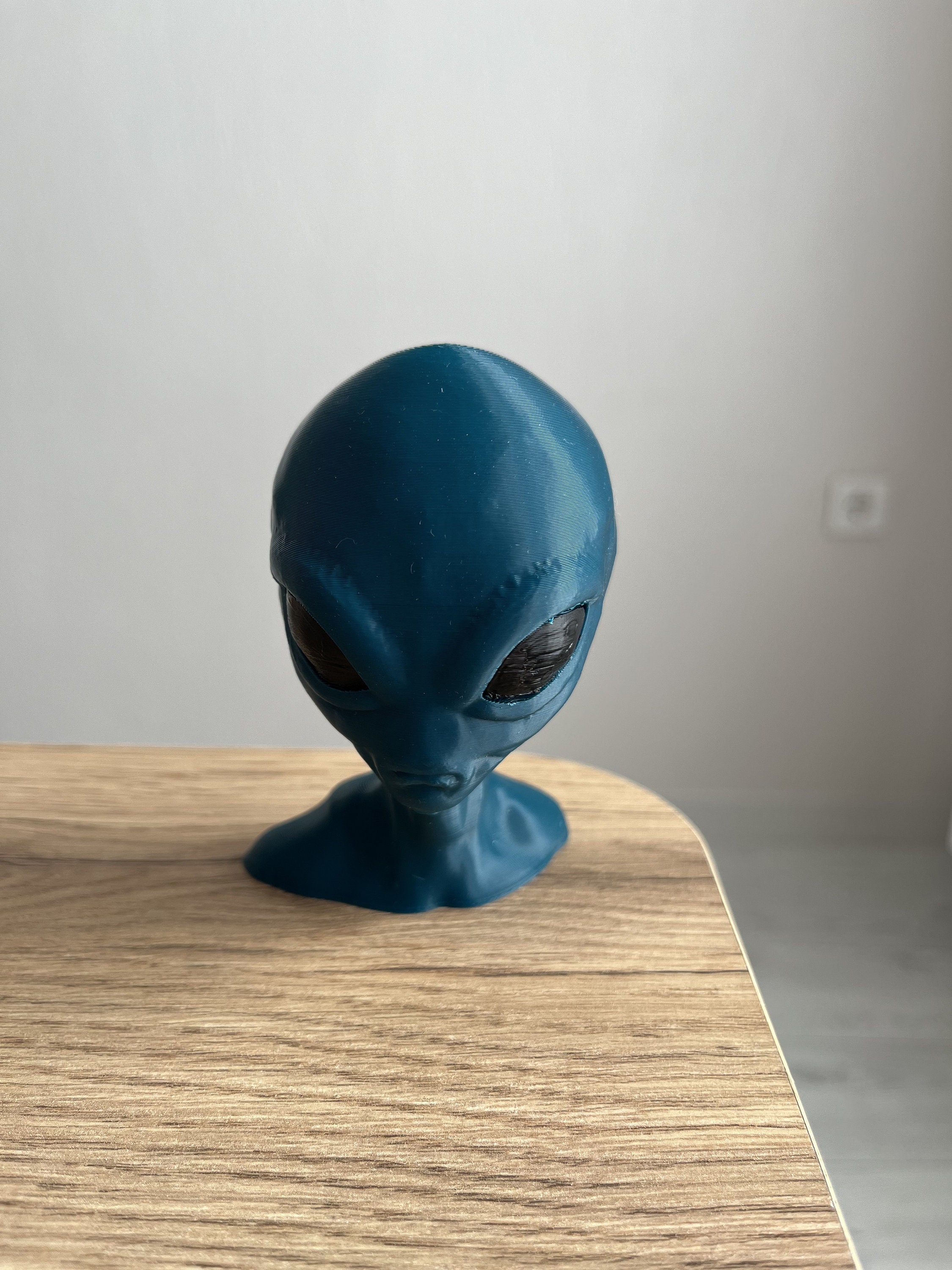 Extraterrestrial Alien Bust - 3D Printed Sci-fi Sculpture for ...
