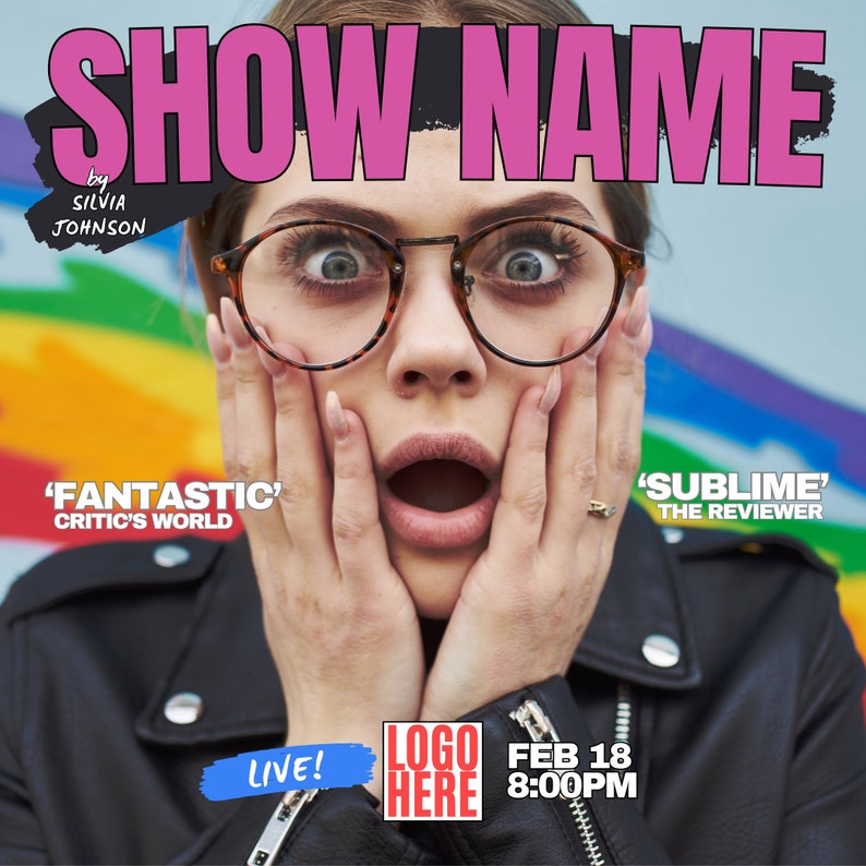 Live Theatre Event Flyer & Social's Post | Canva Template | Theatre ...