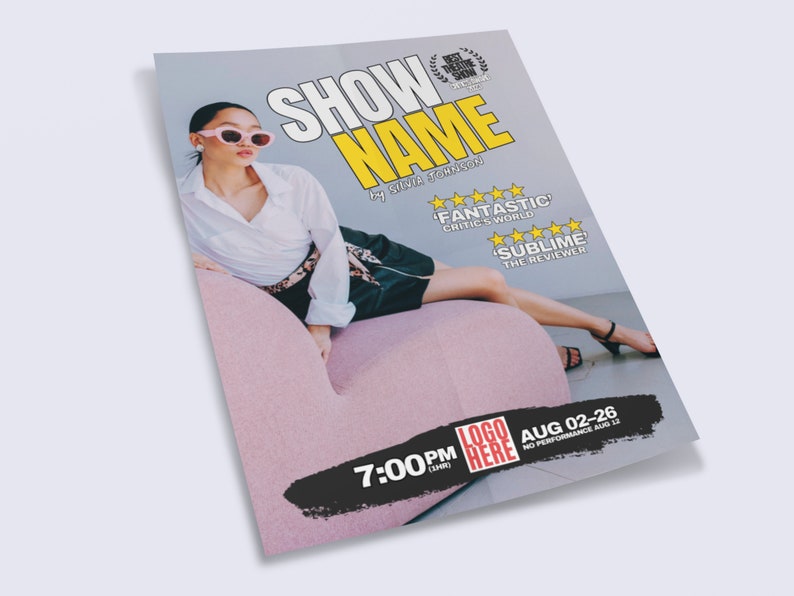 Printable Canva Poster Design Template for Theatre Play Solo Show Gig ...