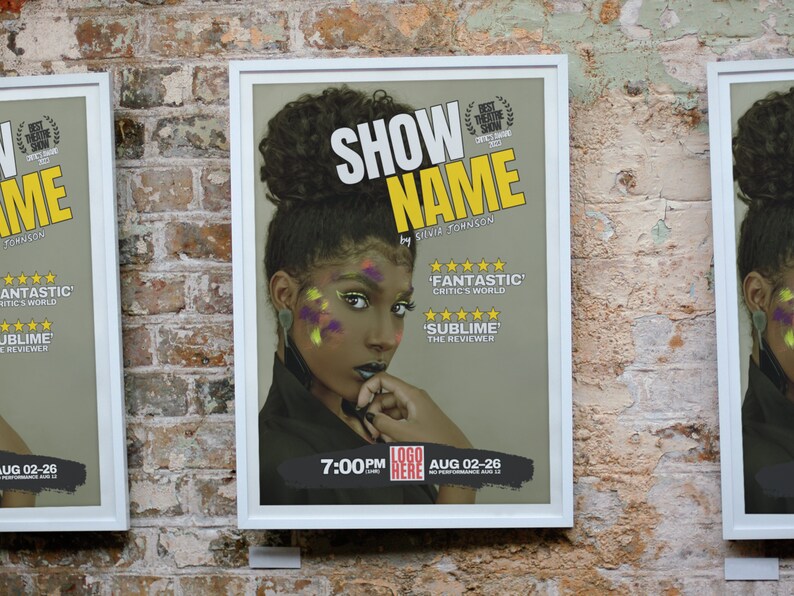 Printable Canva Poster Design Template for Theatre Play Solo Show Gig ...